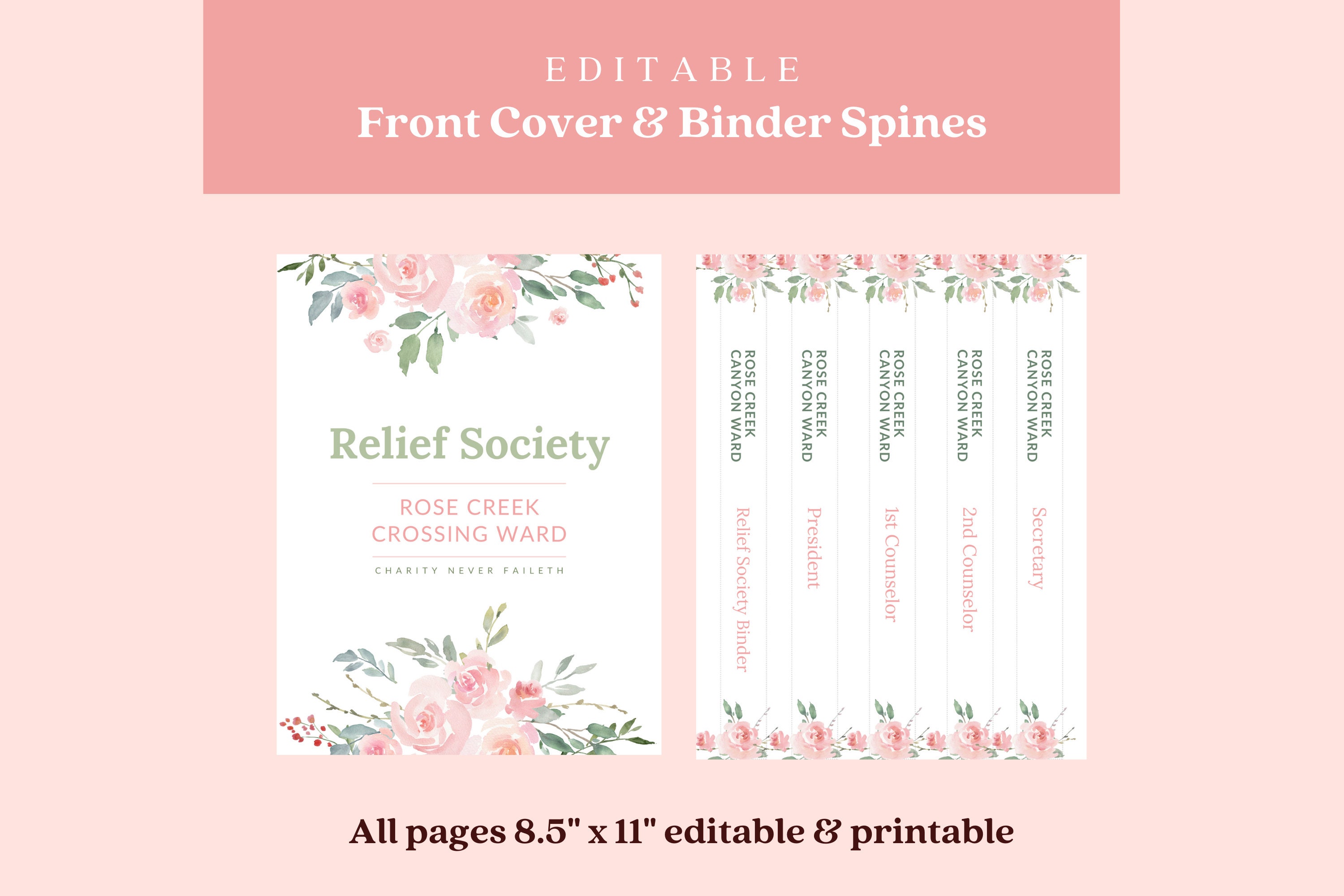 Relief Society Planner, Relief Society Binder, LDS Relief Society 2025 ...