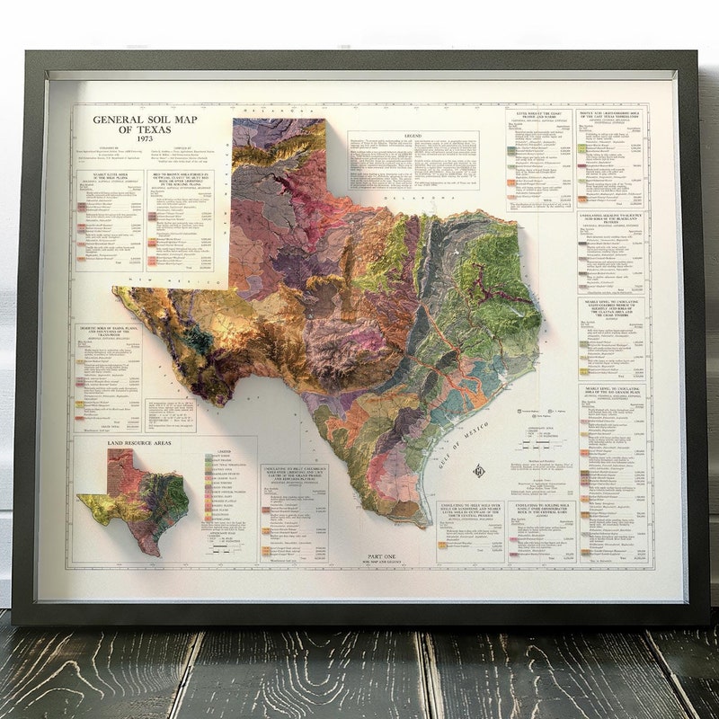 Texas Map Print - Etsy