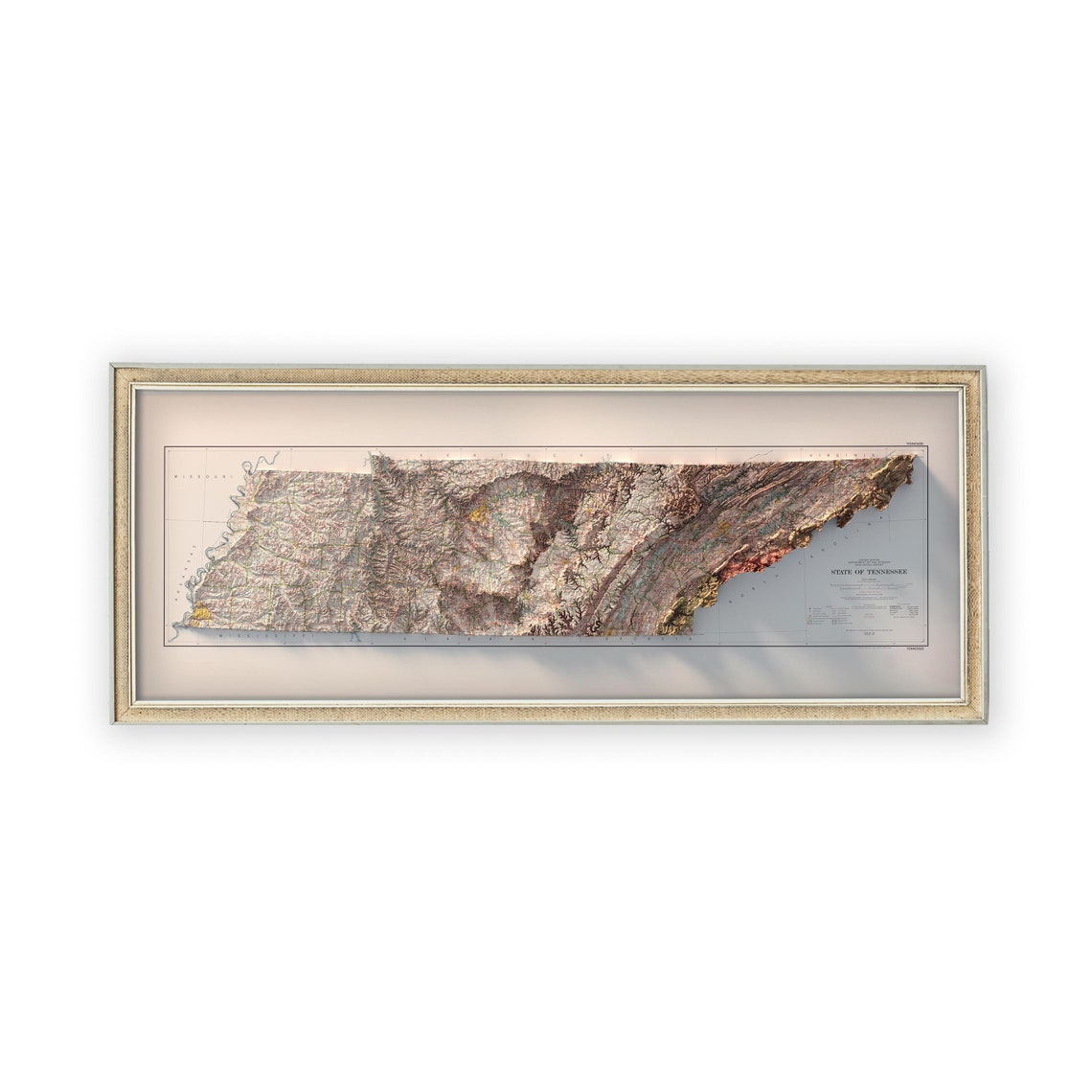 Geological Map of Tennessee: Topographic Art Print, 1973 - Etsy