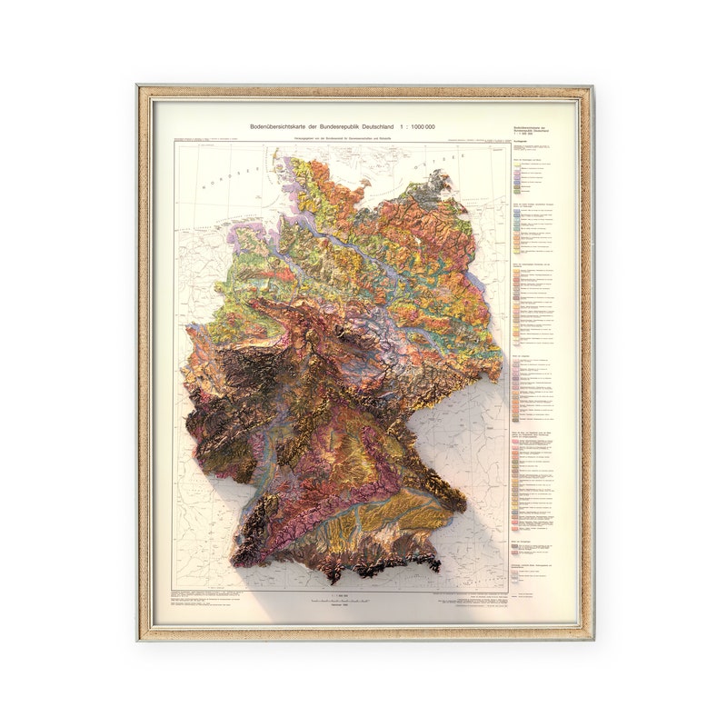 Vintage Germany Map - Etsy