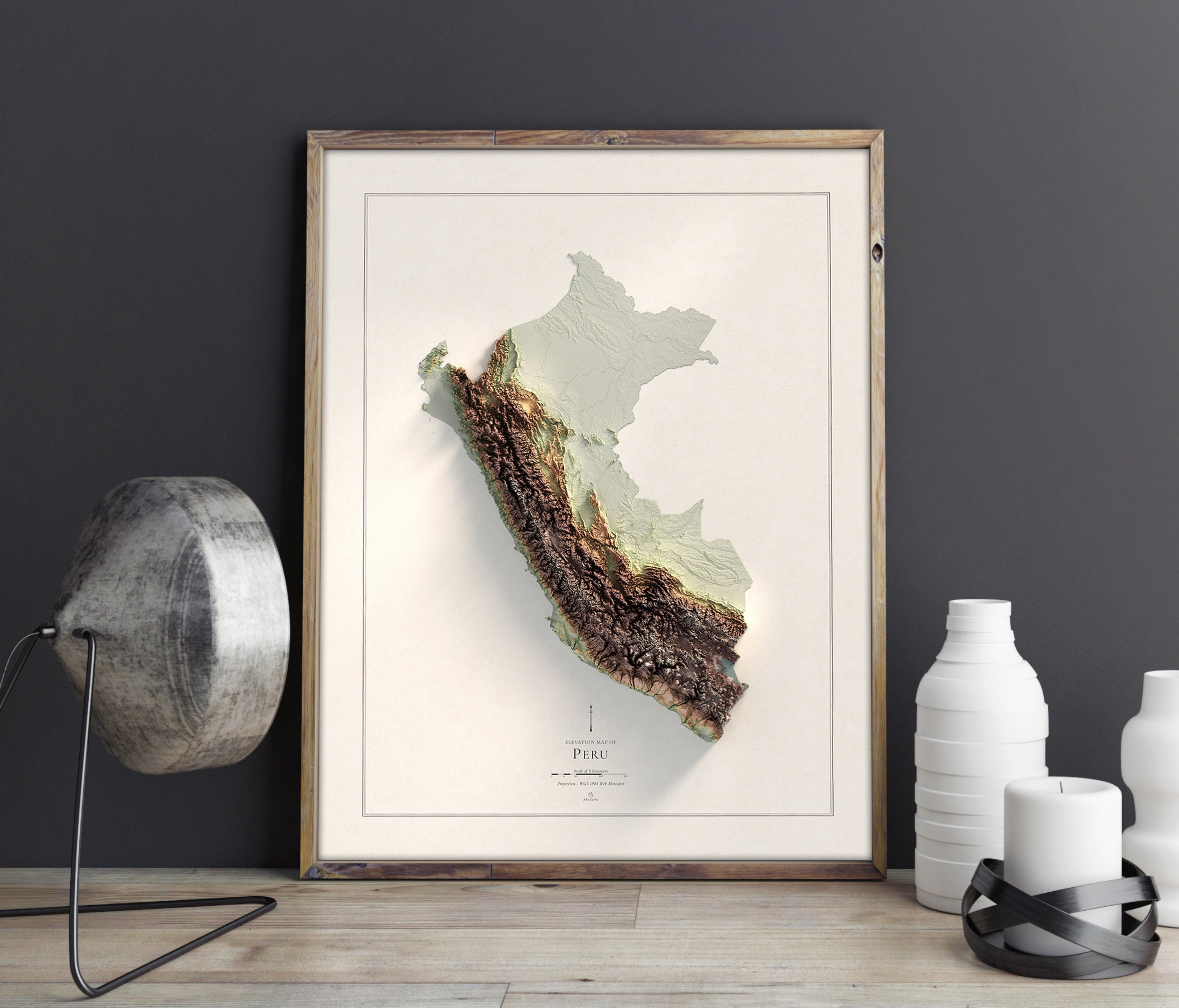 Peru Map Art Print - Etsy