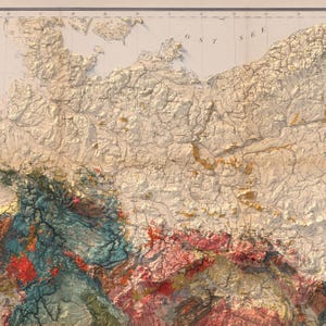 Geological Map of Germany (1869) - Vintage Wall Decor - Topography ...