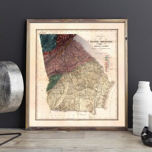 Georgia Vintage Map Art Print - Etsy