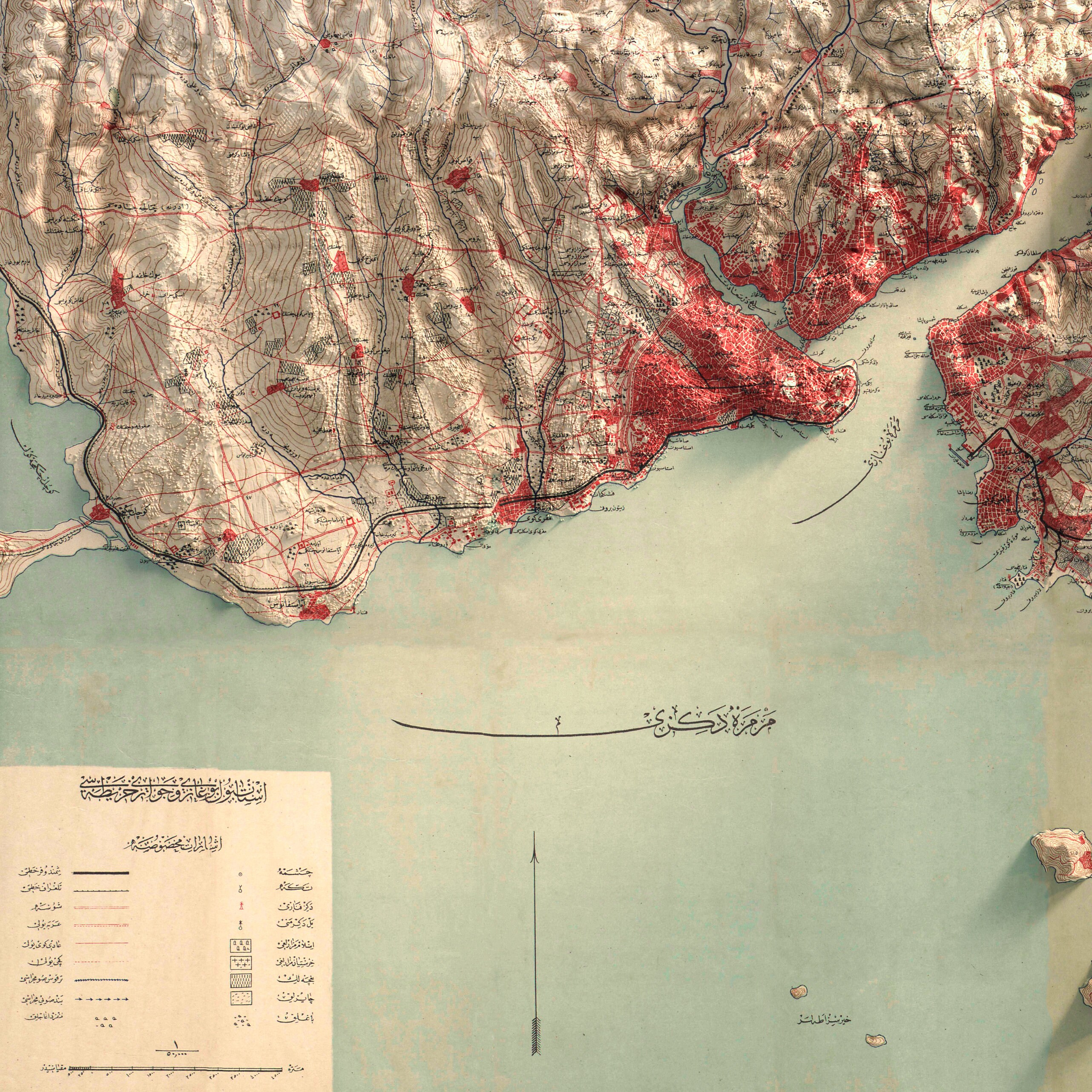 Vintage Istanbul Map Art Print: 3D Topography Wall Decor - Etsy