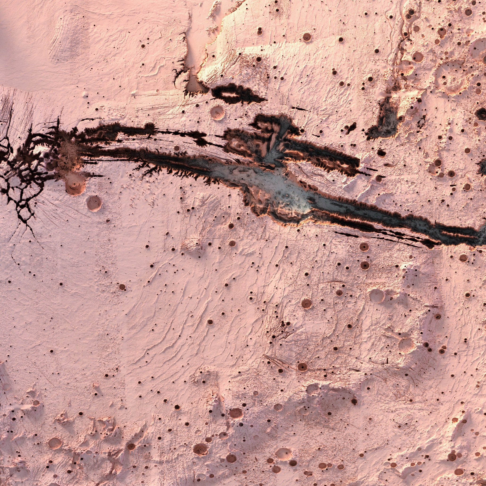 Mars Shaded Relief Map Map Print - Etsy