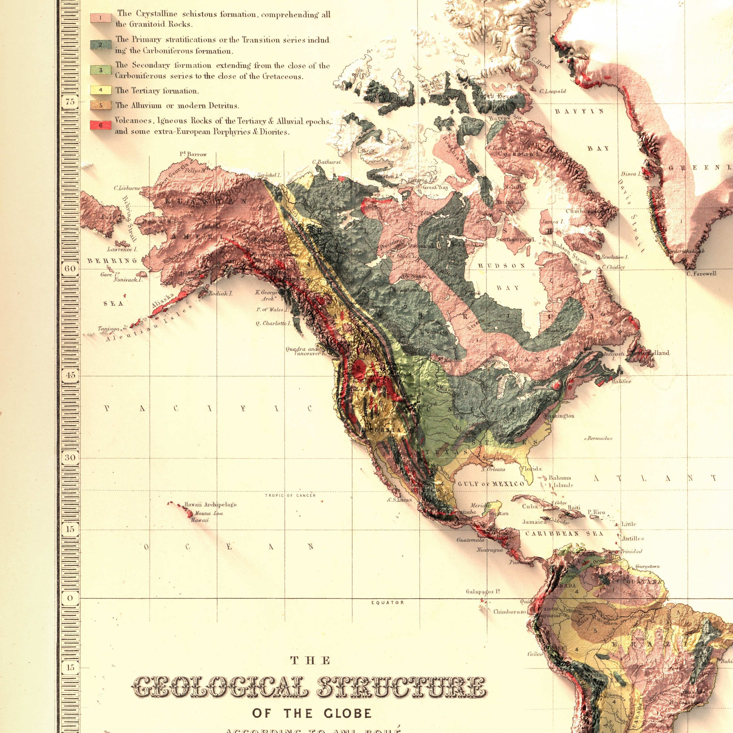 Geological Structure Map of the World 1855 the World Wall - Etsy UK