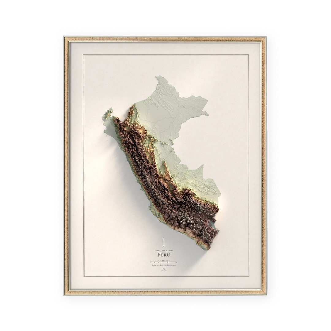 Peru Map Art Print - Etsy
