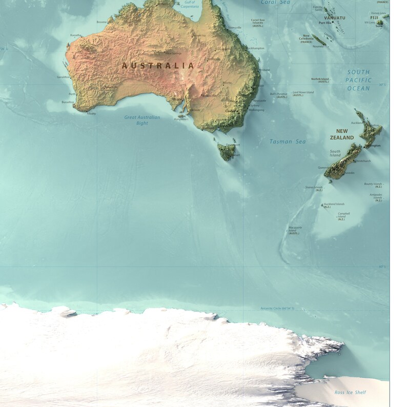 The World Map Detailed Countries and Political Boundaries Wall Map - Etsy