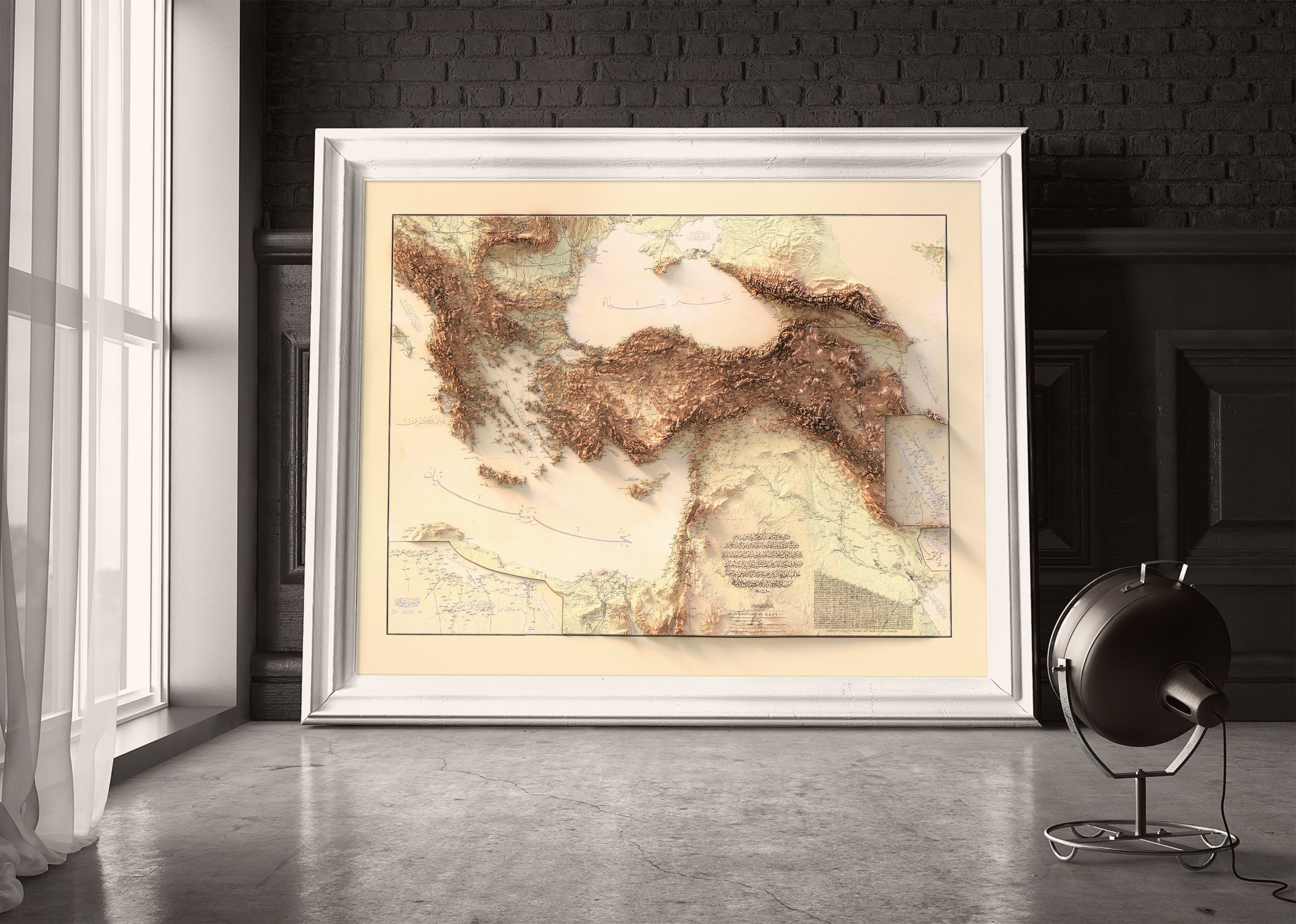 Ottoman Empire Map Print (1893): Topographic Wall Art - Etsy