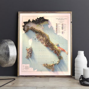 Italy Soil Map Vintage Map Print - Etsy