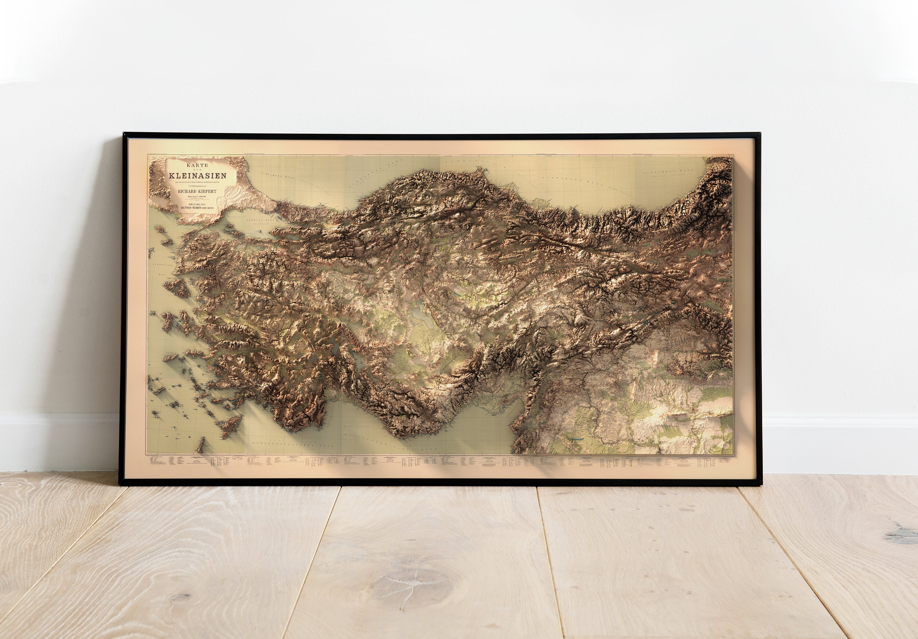 Relief Map of Turkey: Topographic Art Print, Unique Wall Decor - Etsy