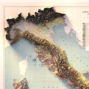 Italy Soil Map Vintage Map Print - Etsy
