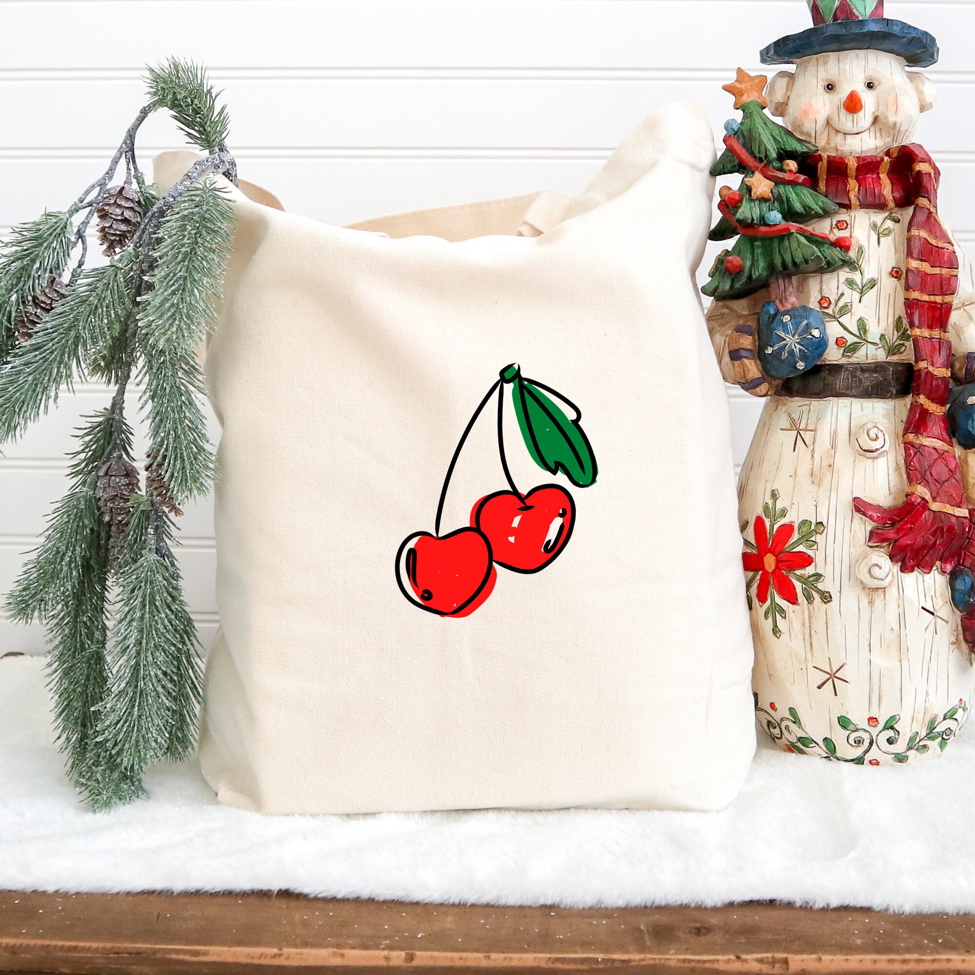 Cherry Tote, Cute Cherries Tote, Fruit Tote, Cherry Gifts - Etsy