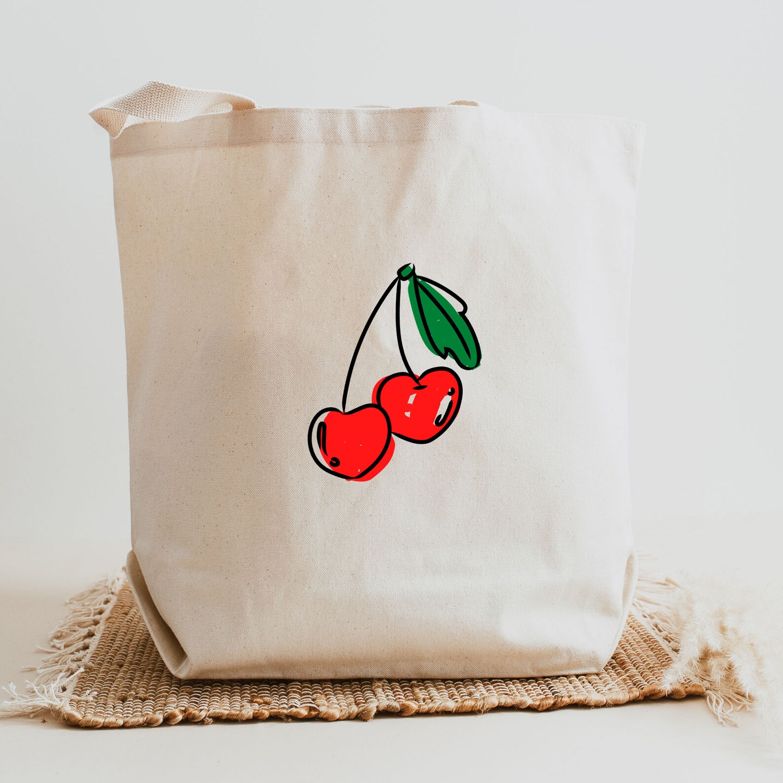 Cherry Tote, Cute Cherries Tote, Fruit Tote, Cherry Gifts - Etsy