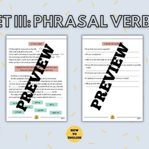 ESL MONEY BUNDLE: Vocabulary, Idioms, Phrasal Verbs | Printable ...