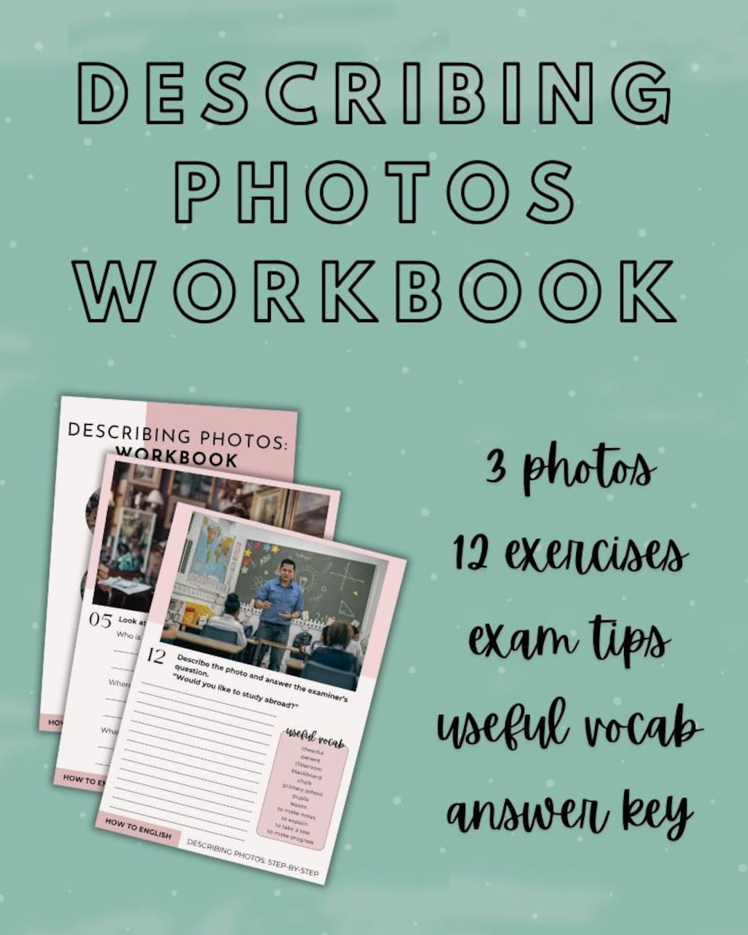 Describing Photos Workbook | How to English | How to Describe Photos ...