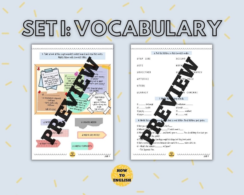 ESL MONEY BUNDLE: Vocabulary, Idioms, Phrasal Verbs | Printable ...