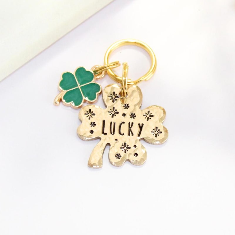 Clover Dog Tag - Etsy