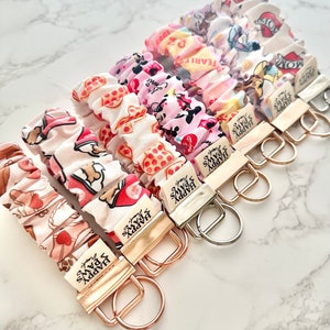 Scrunchie Key Chains | Wristlet Key Fob | Scrunchie Wrist Keychain ...