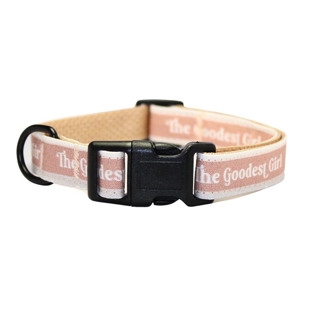 The Goodest Girl Dog Collar • Handmade Cotton Pet Collar - Etsy