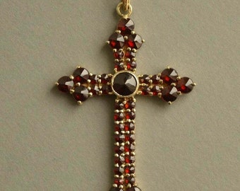 14k Red Ruby Cross - Etsy