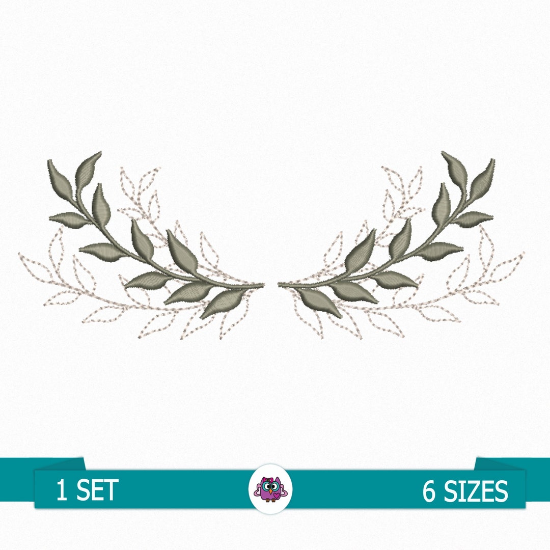 Laurel Leaves Embroidery - Embroidery Design Machine - Laurel for ...