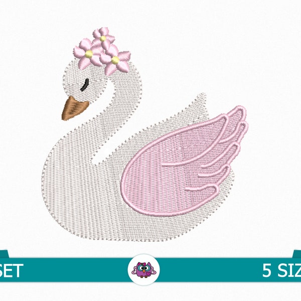 Swan Embroidery - Etsy