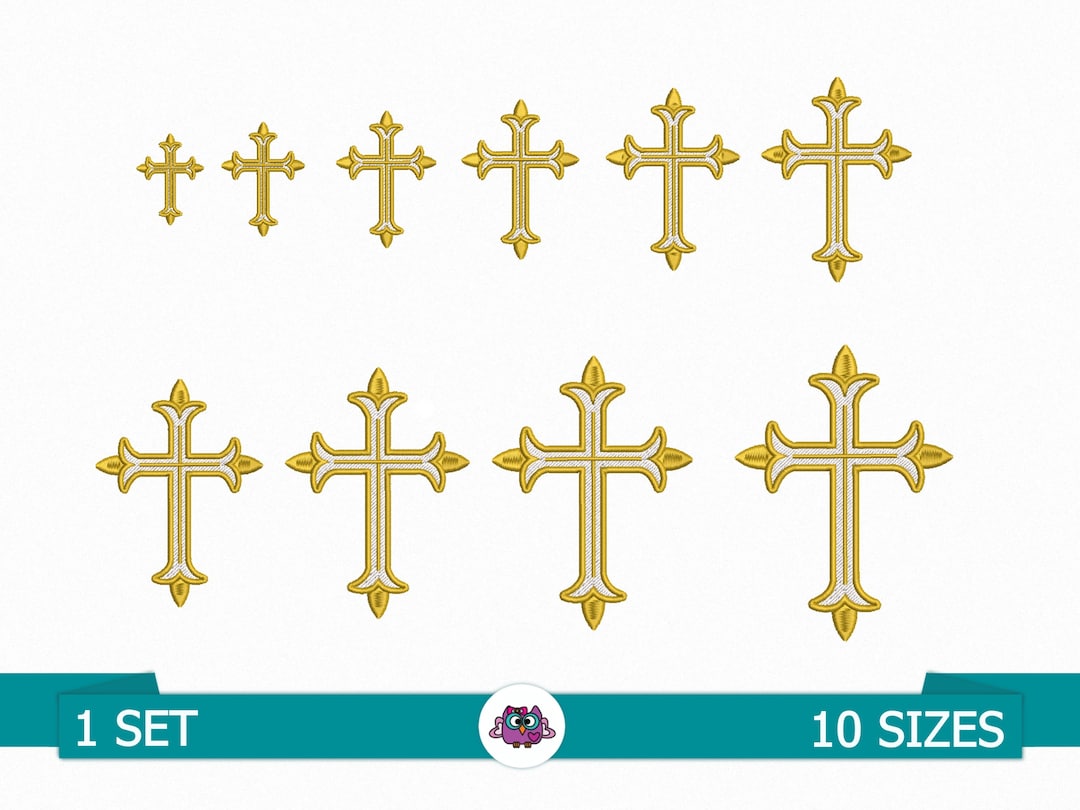 Embroidered Cross - Embroidery File Digital Cross - Embroidery File ...