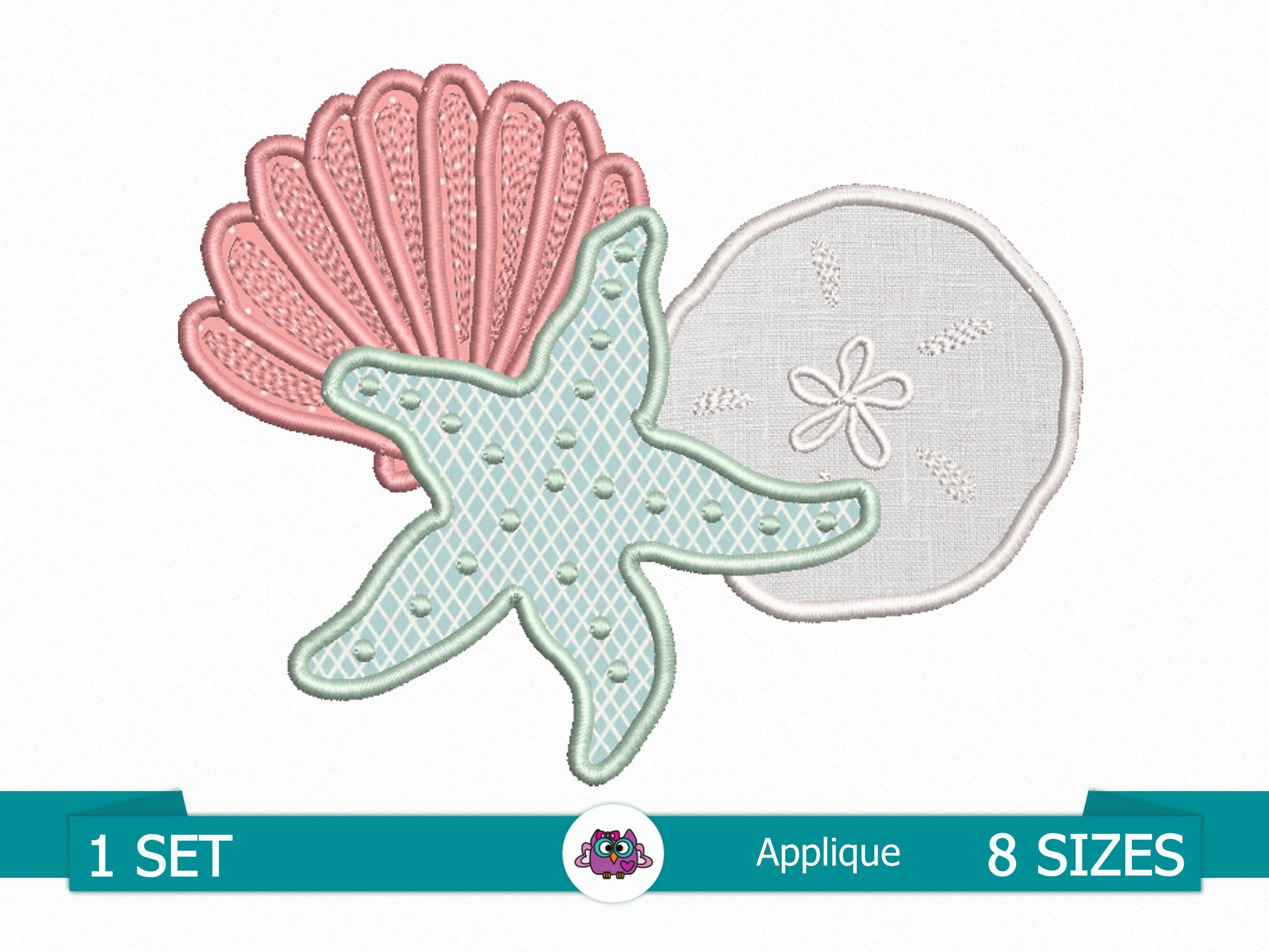 Starfish and Shell Applique Embroidery Design Starfish and - Etsy