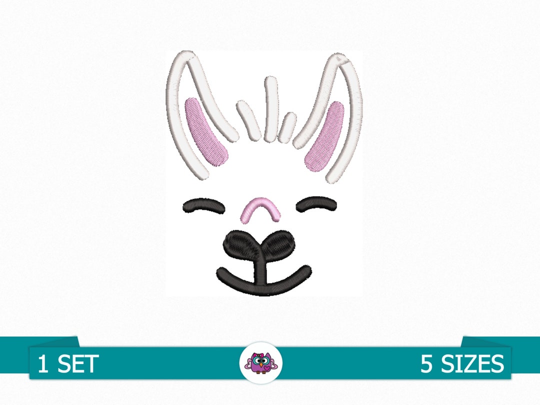 Alpaca Face - Digital Embroidery Design for Embroidery Machine (instant ...