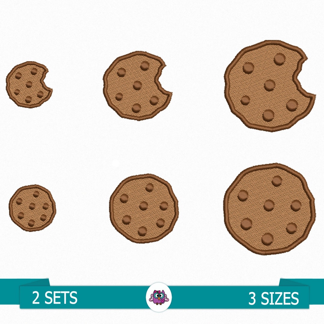 Cookie Embroidery - Digital Embroidery File - Chocolate Cookie -cookie ...