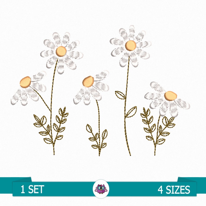 Daisy Embroidery - Etsy