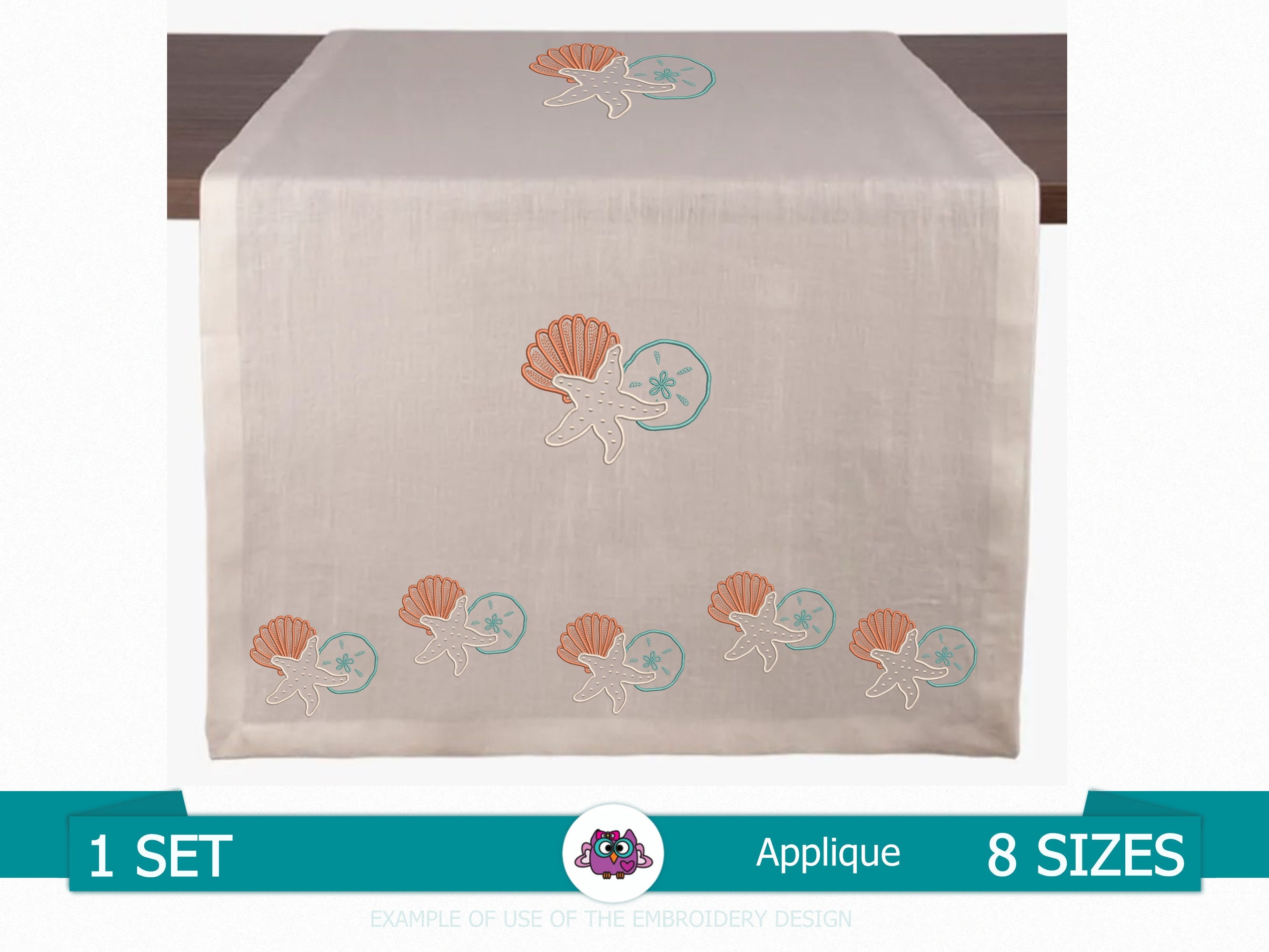 Starfish and Shell Applique Embroidery Design Starfish and - Etsy