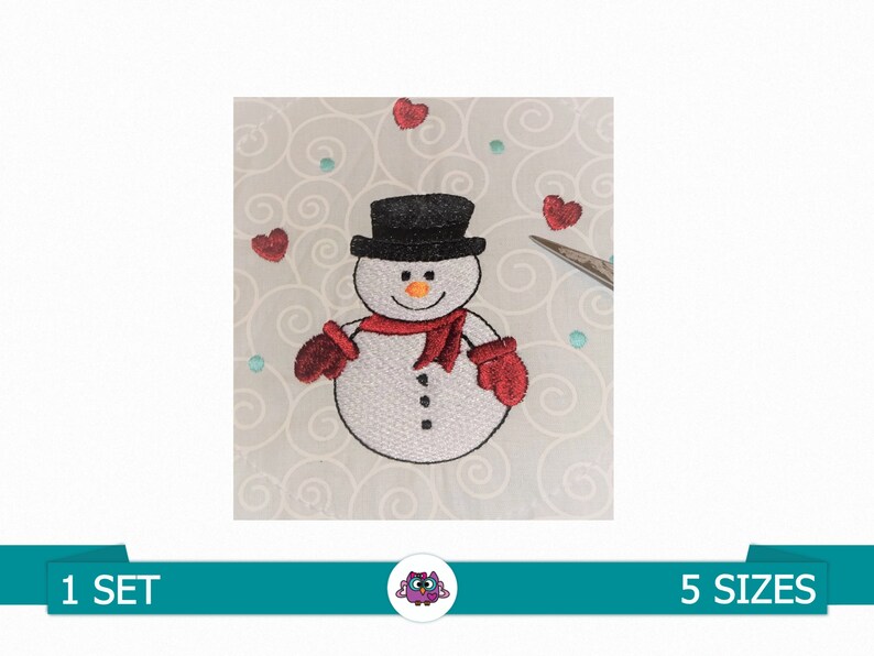 Snowman Digital Embroidery Design for Embroidery Machine 1 - Etsy
