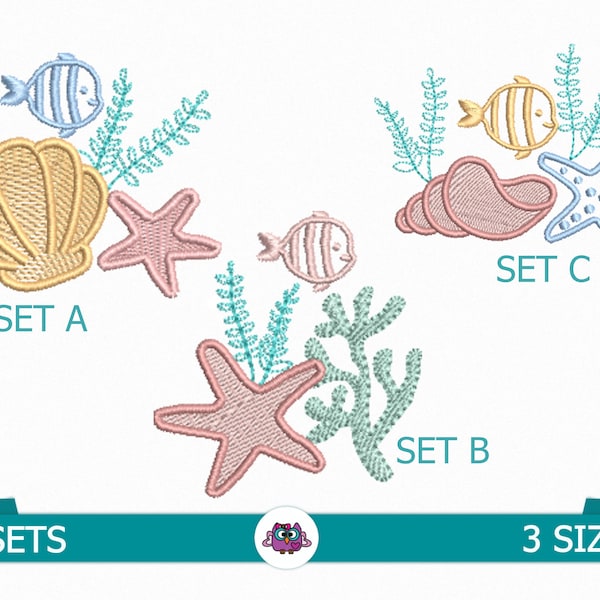 Seashell Embroidery - Etsy