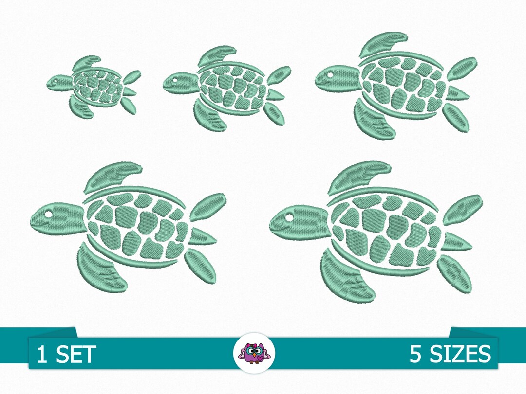 Sea Turtle - Digital Embroidery File - Sea Turtle Design - Sea ...