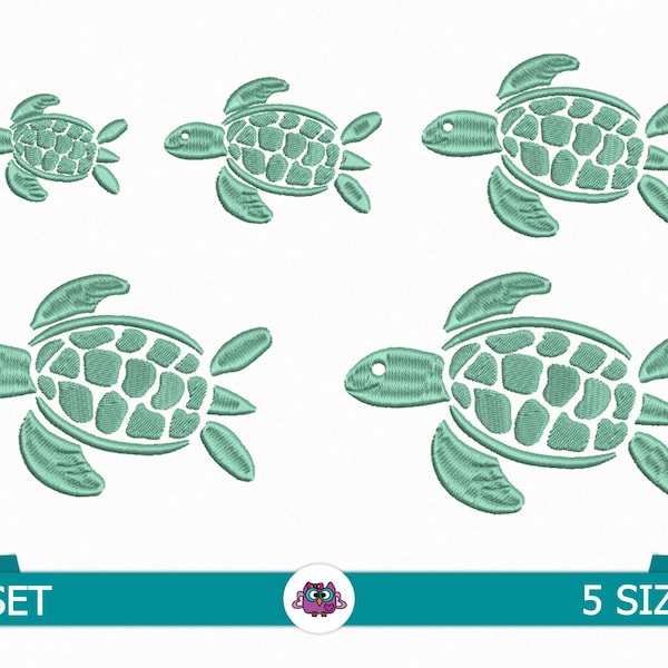 Turtle Embroidery - Etsy