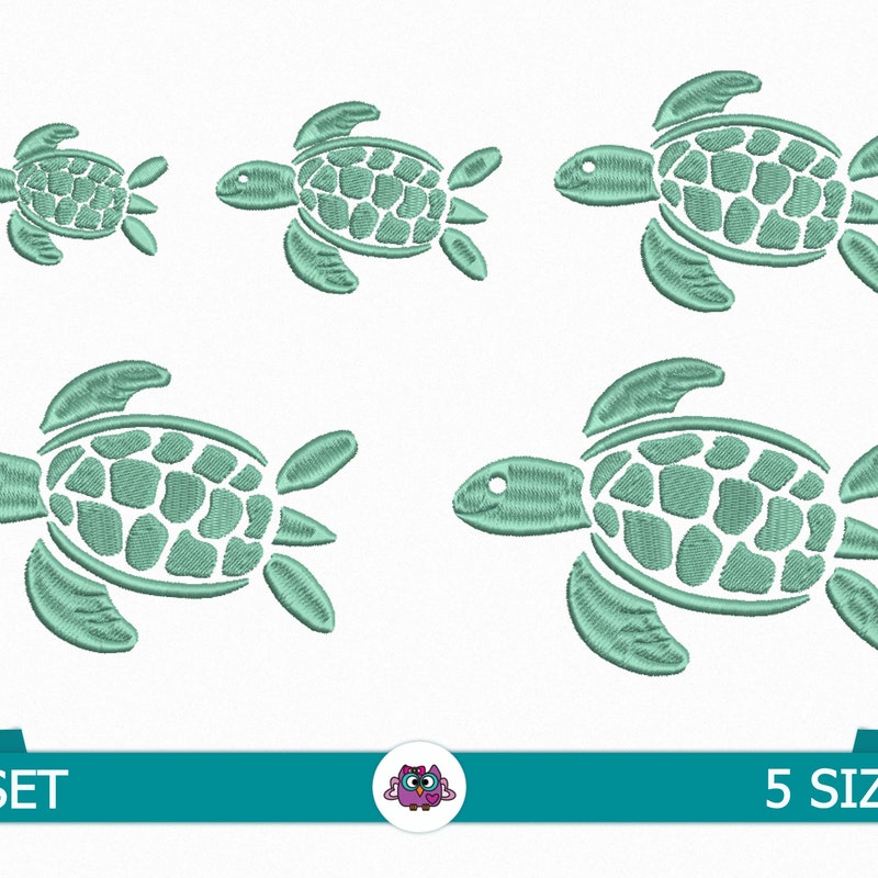 Turtle Embroidery - Etsy