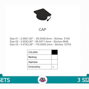 Graduation Machine Embroidery Design Cap and Diploma Graduation Cap ...