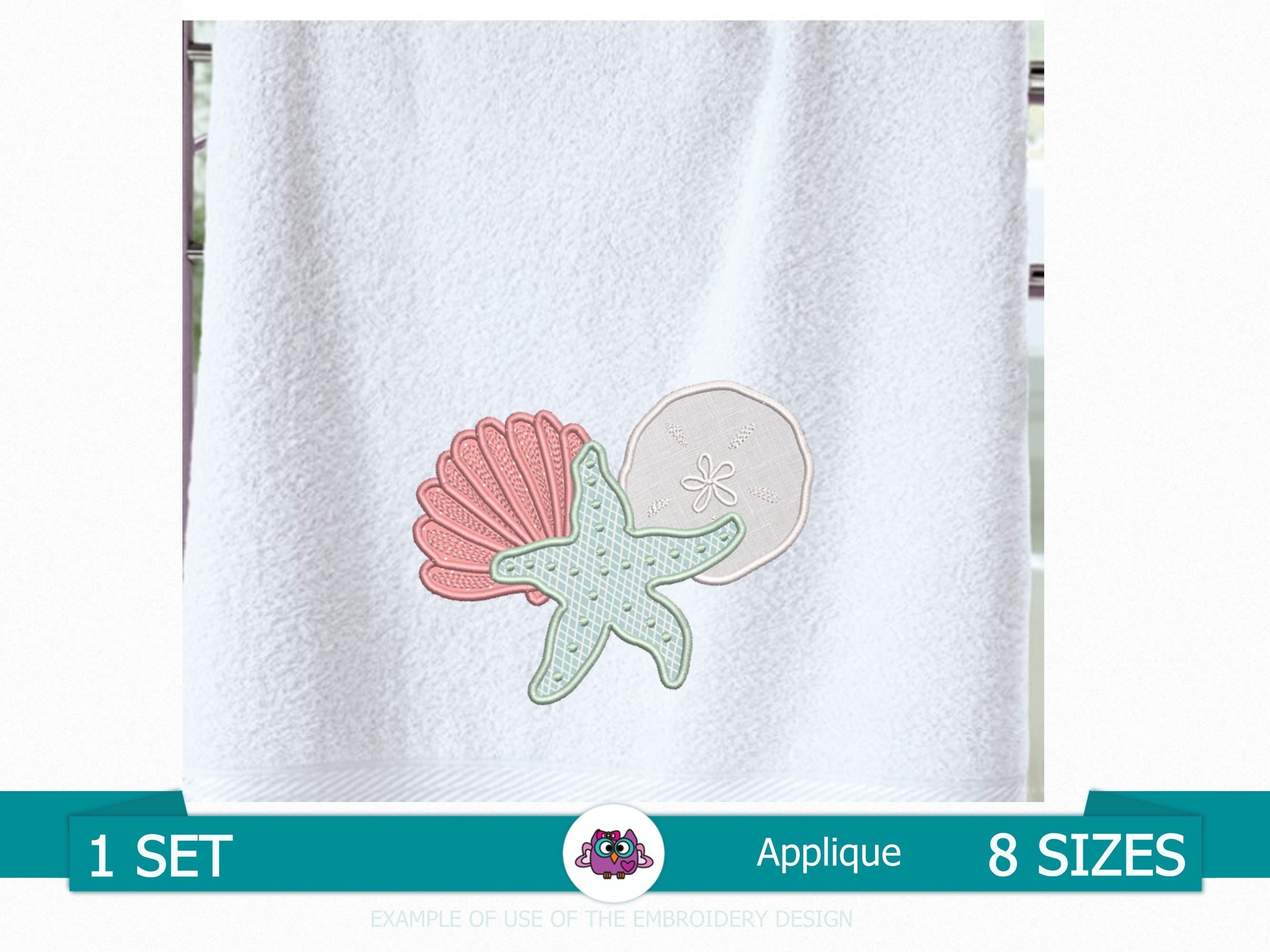 Starfish and Shell Applique Embroidery Design Starfish and - Etsy