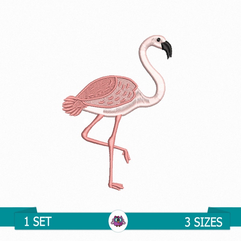 Flamingo Embroidery - Etsy