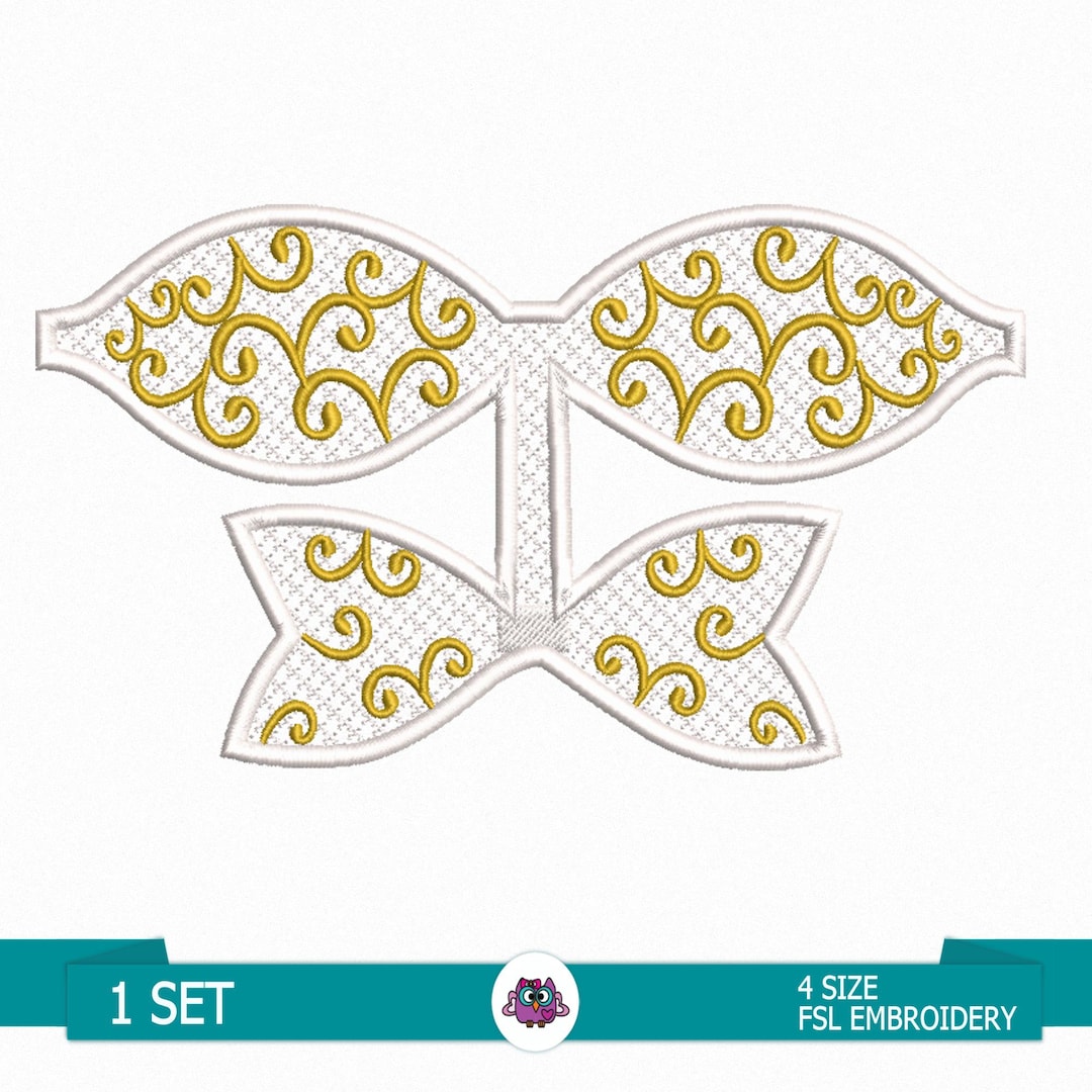 Lace Bow (FSL) - Digital Embroidery File - Machine Embroidery Lace ...