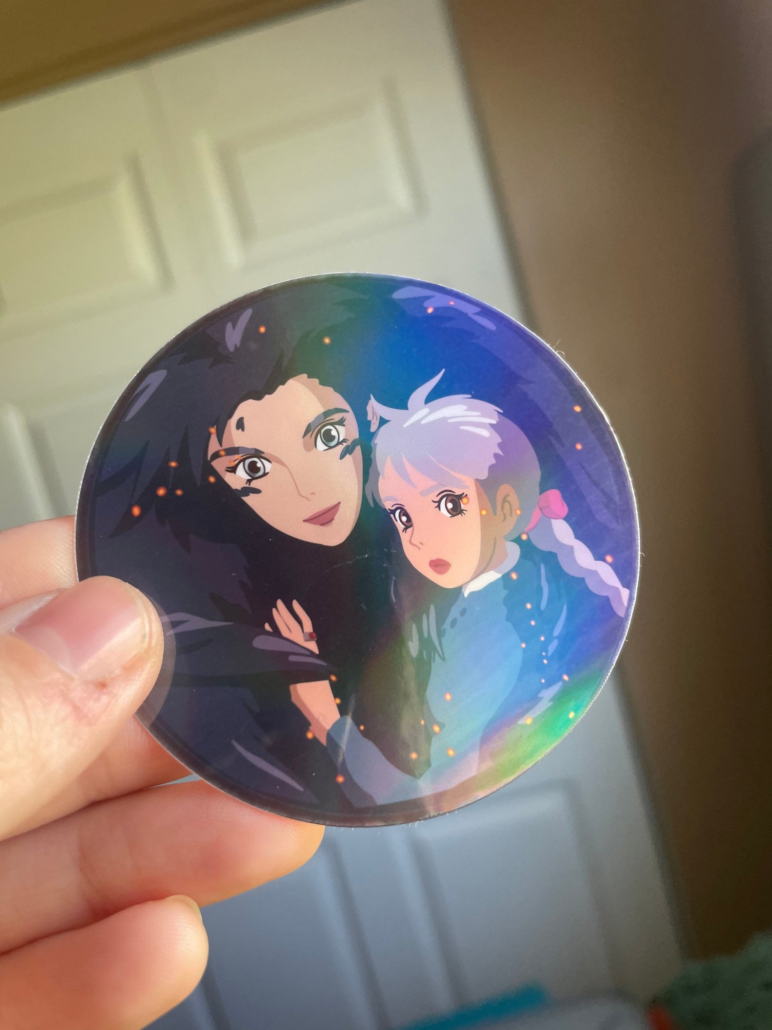 Howls Moving Castle Sticker Sophie and Howl Sticker Ghibli - Etsy