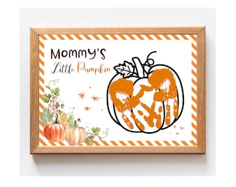 Pumpkin Handprint Craft - Etsy