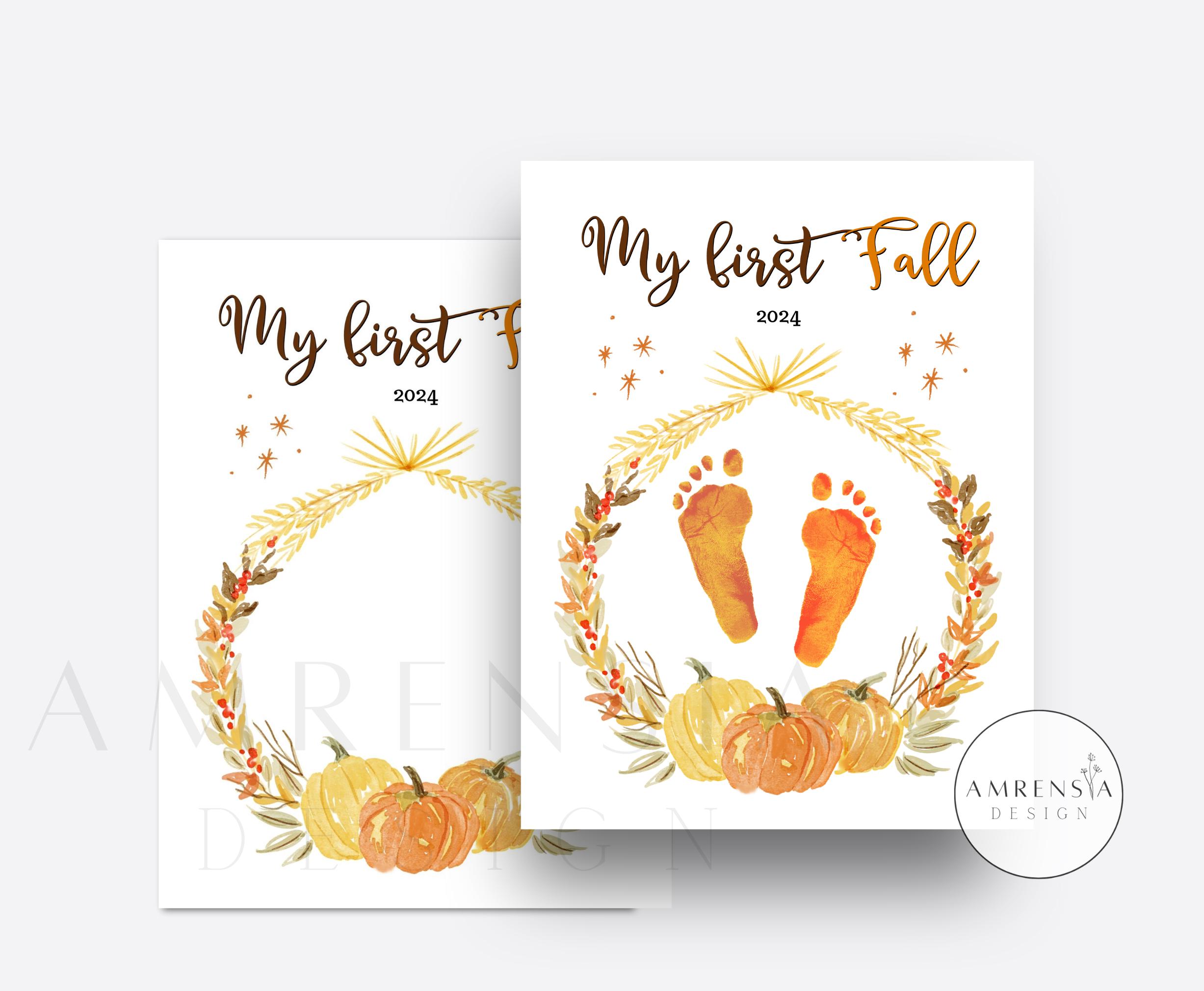 FALL Craft Printable Footprint Art, My First Fall, Easy Craft for Baby ...