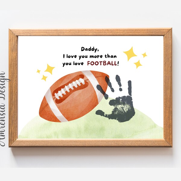Football Footprint Craft - Etsy