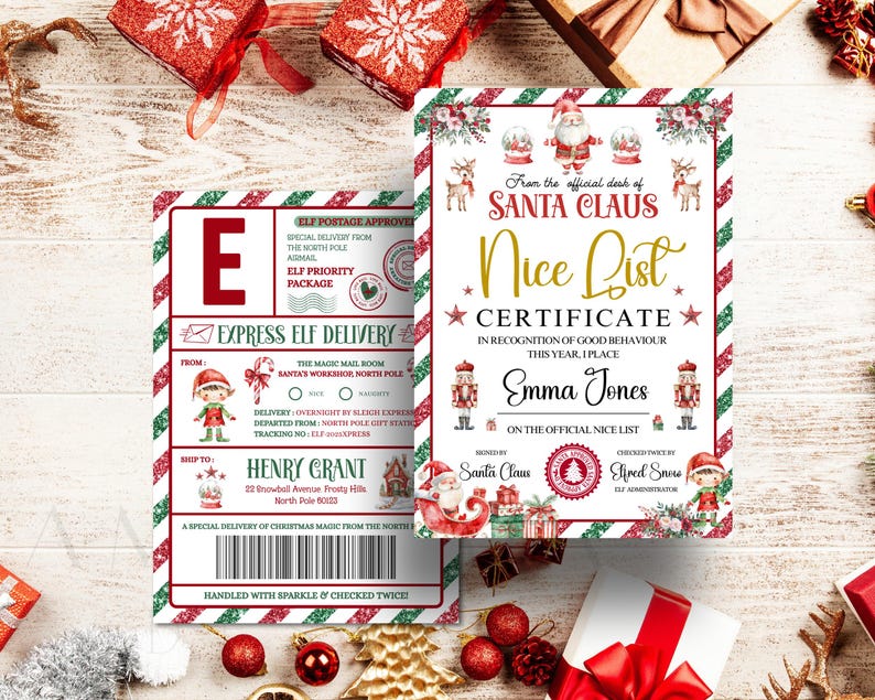 EDITABLE Elf Notes, Christmas ELF Bundle, Elf on Arrival, Hello Goddbye ...