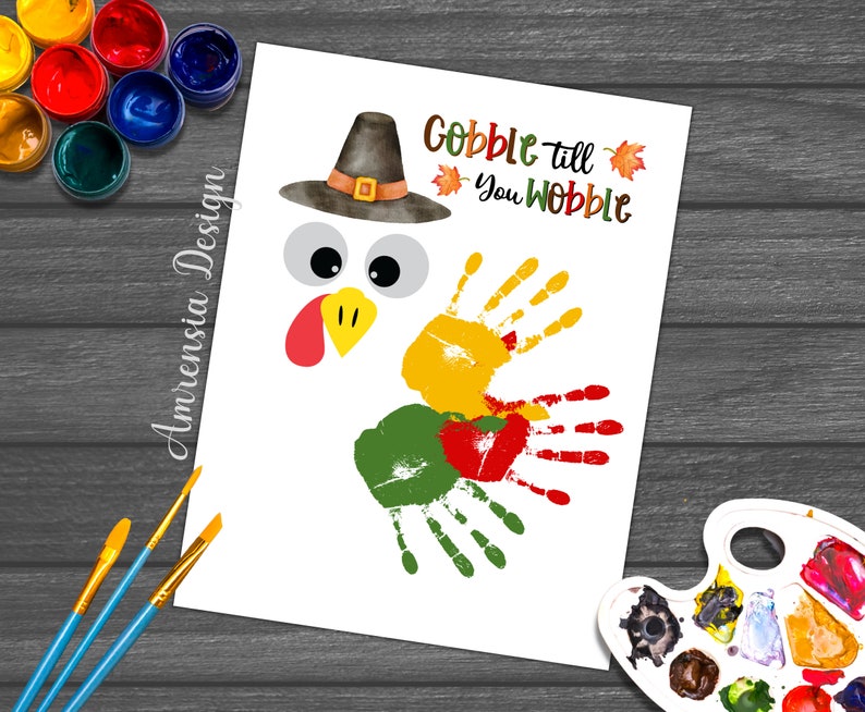 Turkey Handprint Craft, Autumn Fall Activity, Thanksgiving Printable ...