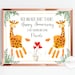 ANNIVERSARY Giraffe Handprint Art, Cute Safari Animal Happy Anniv Card ...