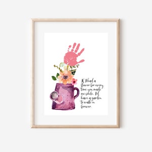 Spring Wildflower Handprint Craft, Gift for Grandma, Toddler Handprint ...